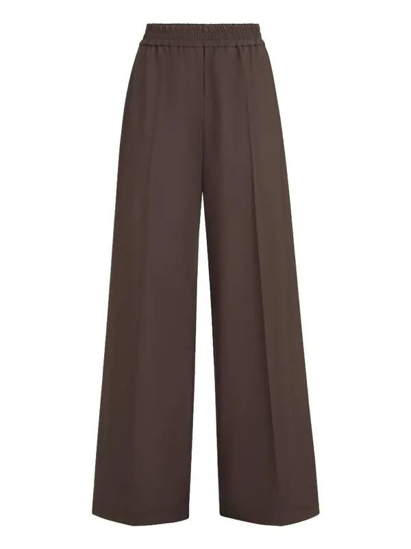 Brunello Cucinelli Loose Fit Wool Trousers - Brown
