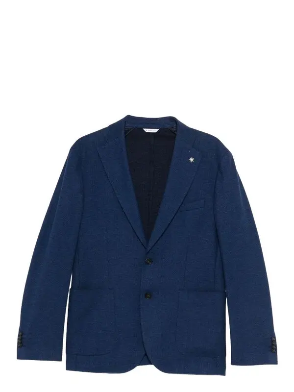 MANUEL RITZ Single-breasted Jacket - Blue