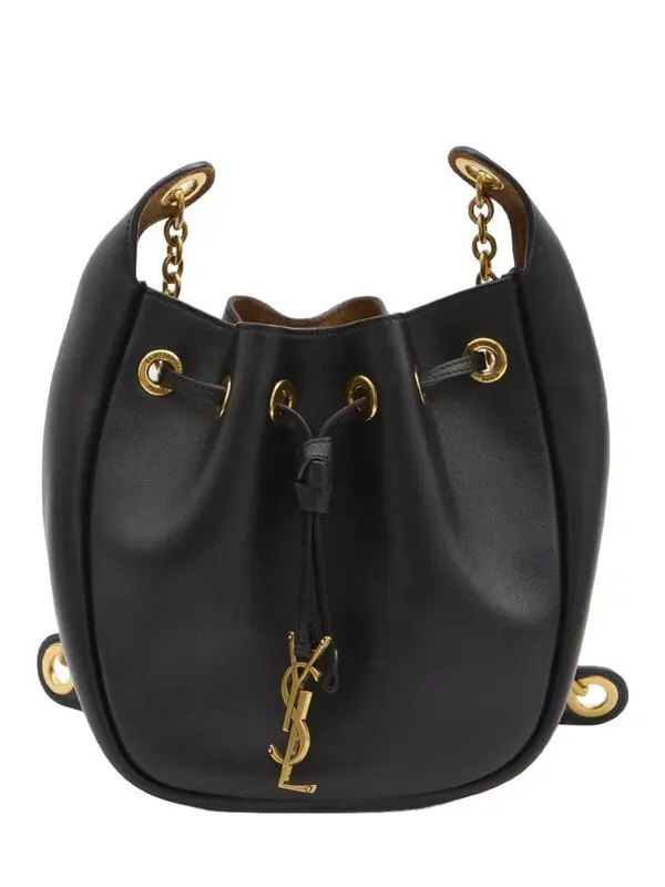 Saint Laurent Supple Leather Bucket Bag - Black