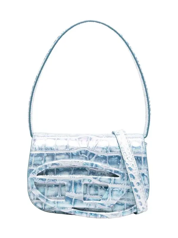DIESEL® 1dr Leather Shoulder Bag - Sky Blue