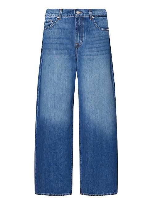 7 For All Mankind Bonnie Barrel-leg Denim Jeans - Darkwind