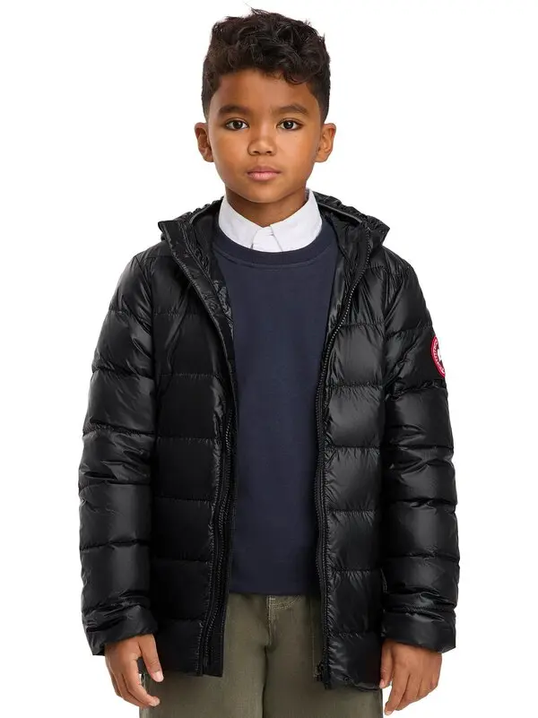 Canada Goose Youth Crofton Hooded Down Jacket - Black