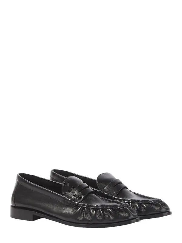 Saint Laurent Le Loafer Supple Leather Penny Loafers - Black