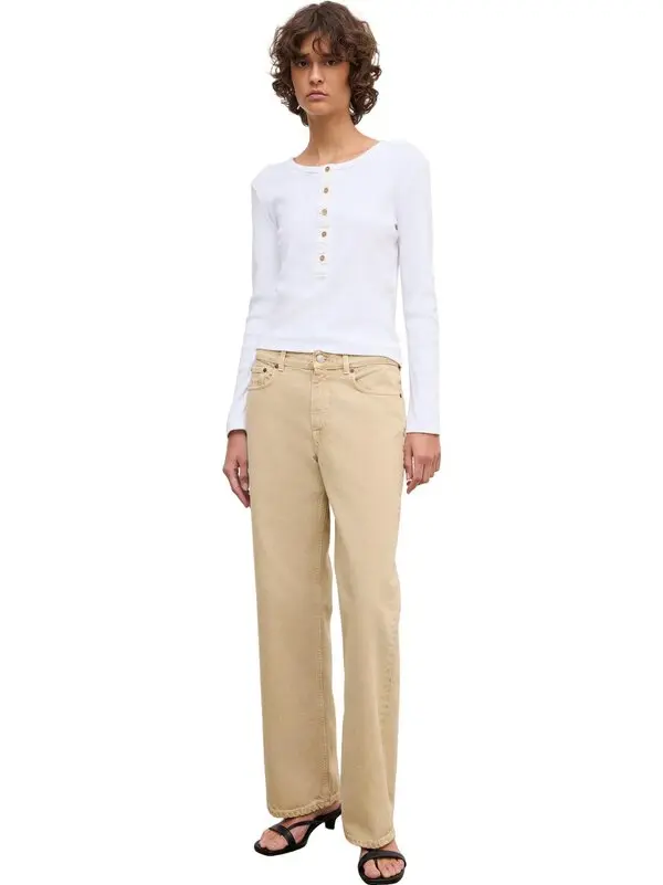 HOUSE OF DAGMAR Cropped Denim - Beige