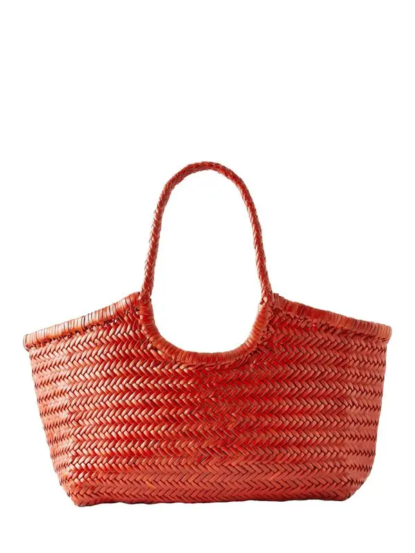 Dragon Diffusion Nantucket Woven Leather Tote - Red