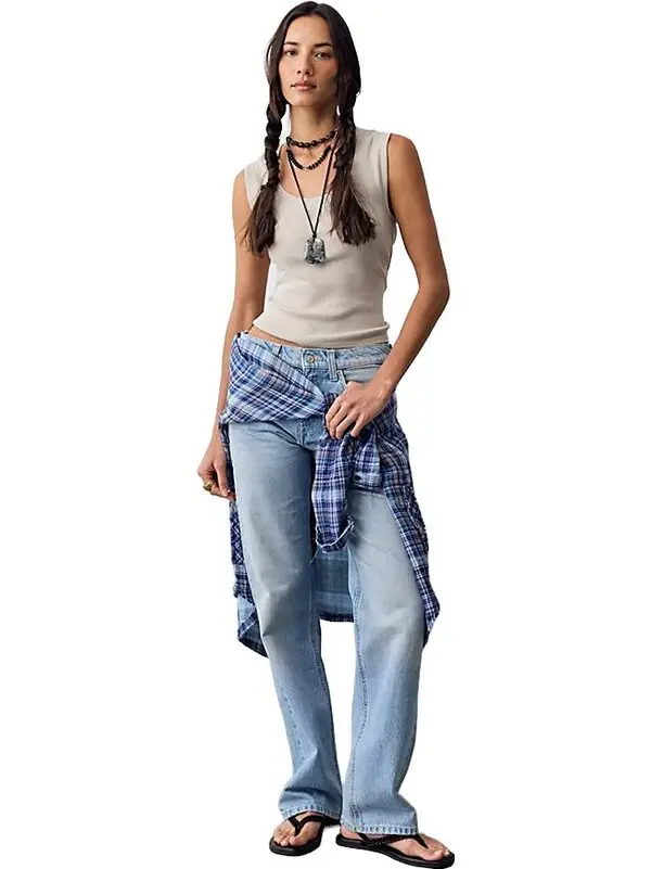 We The Free Luna Mid-rise Straight Jeans At - Bold Move