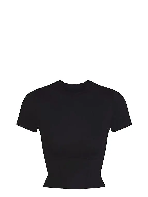 NIKESKIMS Nike Skims Matte Corset Cropped Studio Top - Obsidian