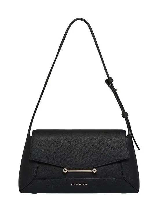 Strathberry Mosaic Leather Shoulder Bag - Black