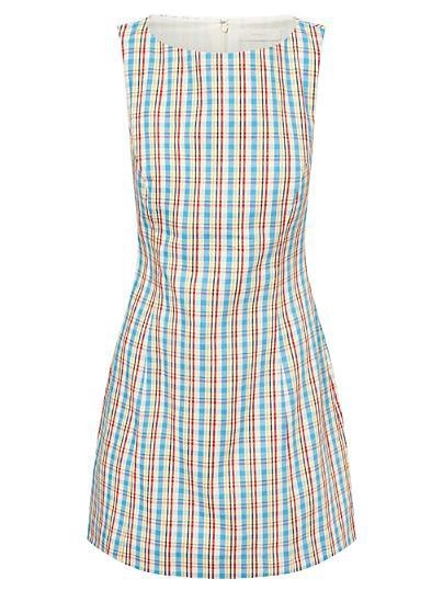Faithfull The Brand Sleeveless Checked Cotton-blend Mini Dress - Check