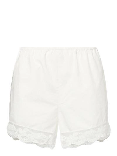 Faithfull The Brand Lace-trim Cotton Shorts - Ivory