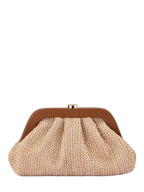 OLGA BERG Ash Woven Clutch - Tan