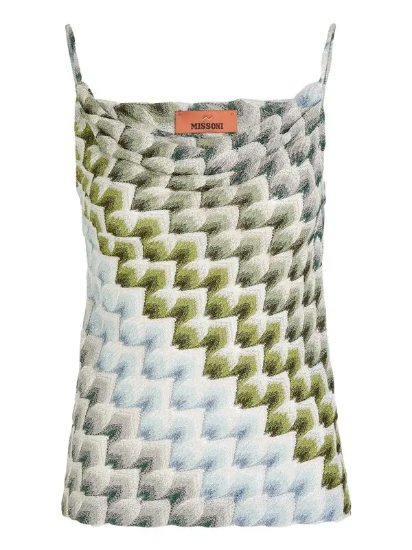 Missoni Patterned Cowl Neck Top - Multicoloured