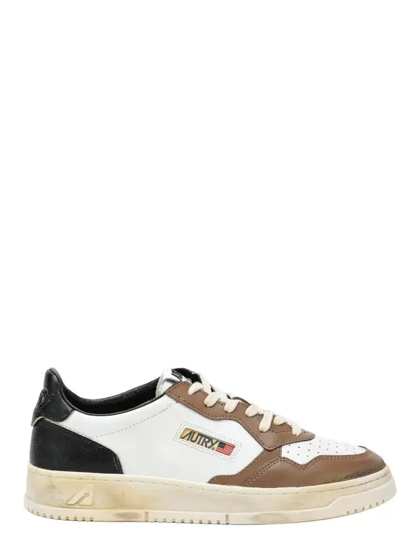 AUTRY Medalist Low Super Vintage Sneakers In /white/brown - Black