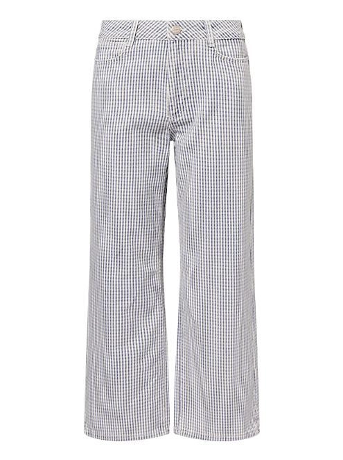 DAMSON MADDER Capri Jeans With Micro Check Pattern And Kick Flare - Multi
