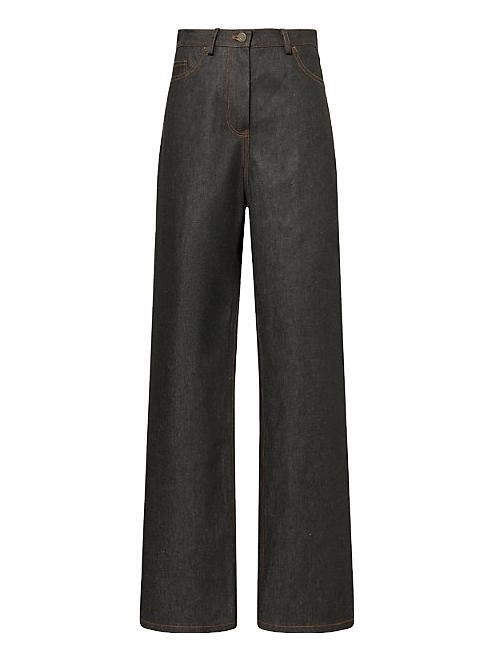 THE DROPPED COLLECTION Exclusive Wide-leg Denim Jeans - Black