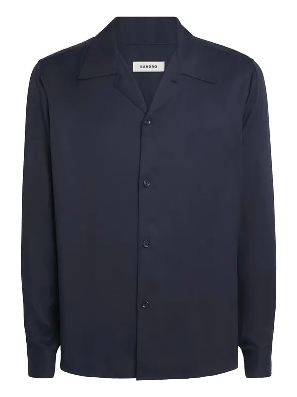 Sandro Notched-collar Shirt - Blue