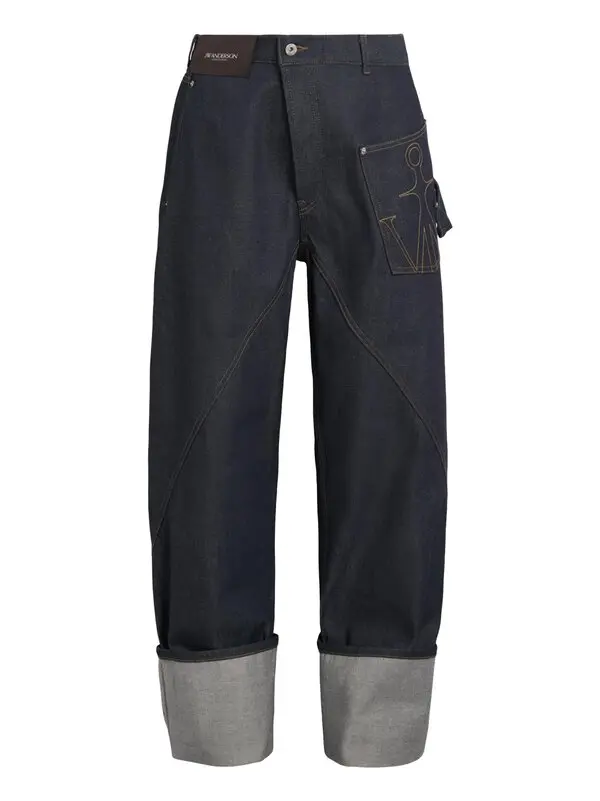 JW Anderson Twisted Seam Relaxed Fit Jeans - Blue