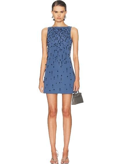Cult Gaia Mellie Embellished Mini Dress - Tide