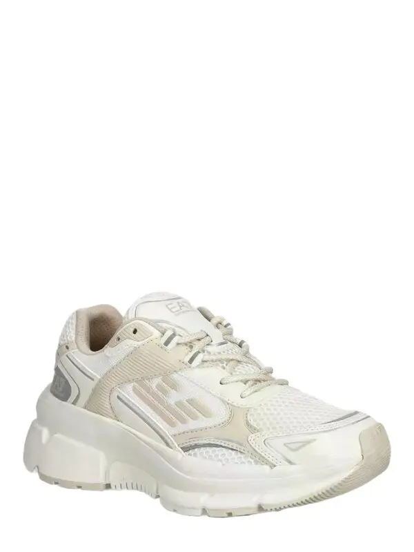 EA7 Logo Detail Lace-up Sneakers - Neutrals