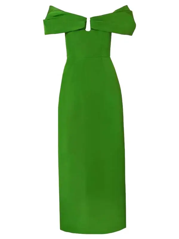 Carolina Herrera Off-shoulder Maxi Dress - Green
