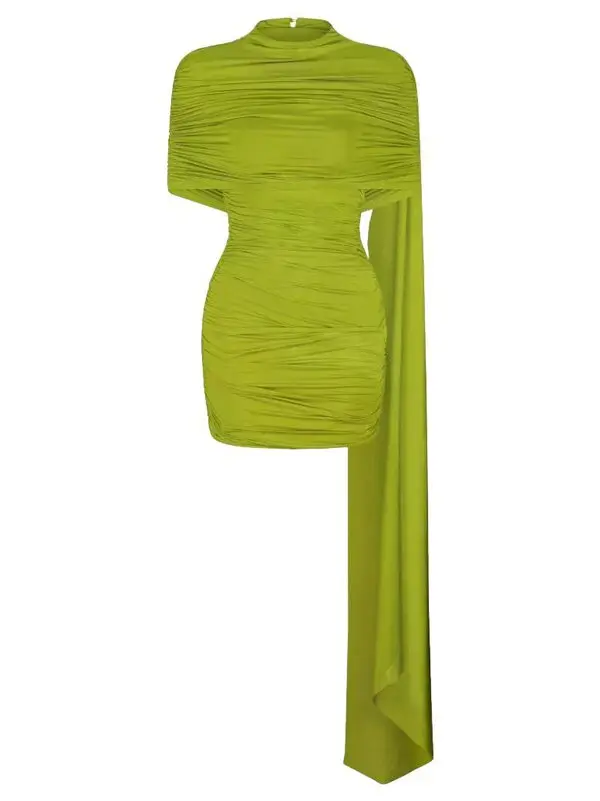ATOIR Elsie Ruched Draped-panel Mini Dress - Green