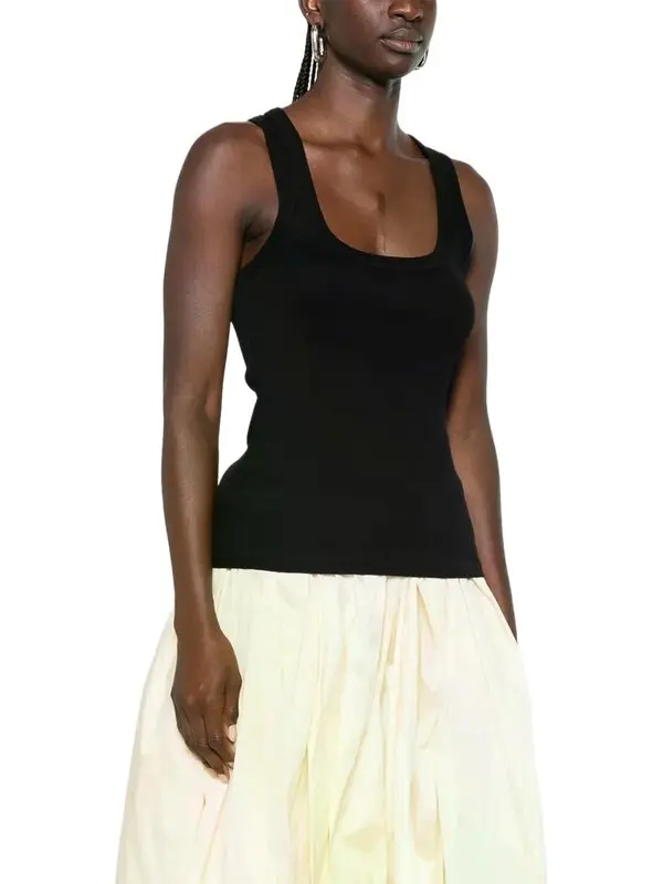 Jacquemus Le Gros Grain Ribbed-knit Tank Top - Black