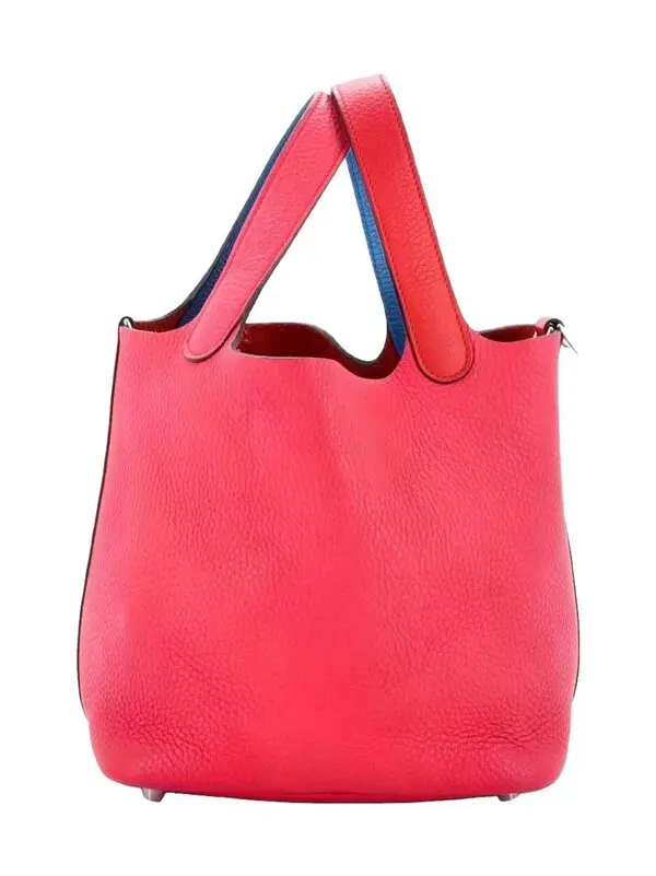 Hermès Tricolor Clemence Pm Bucket Bag - Blue