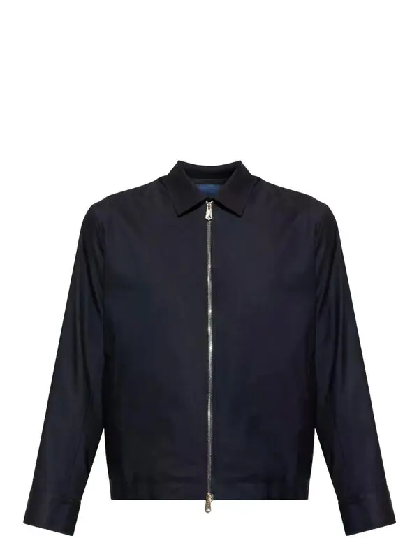 Paul Smith Zip-up Wool Jacket - Blue