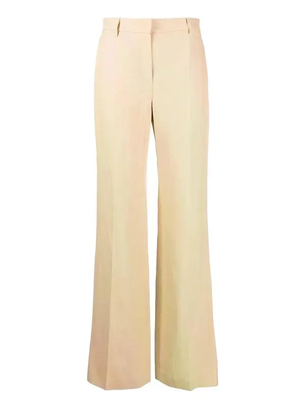 Alberta Ferretti High-waisted Straight-leg Trousers - Neutrals