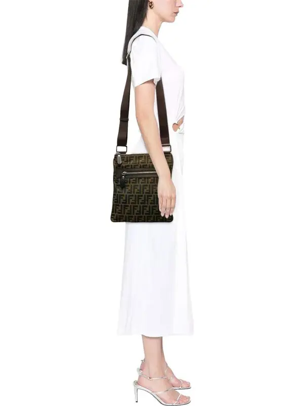 Fendi Zucca Canvas Crossbody Bag - Brown