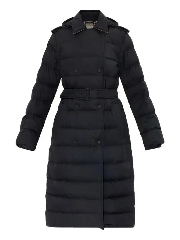Burberry Kent Belted-waist Coat - Black