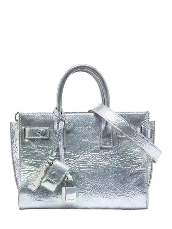 Saint Laurent Nano Sac De Jour Satchel - Silver