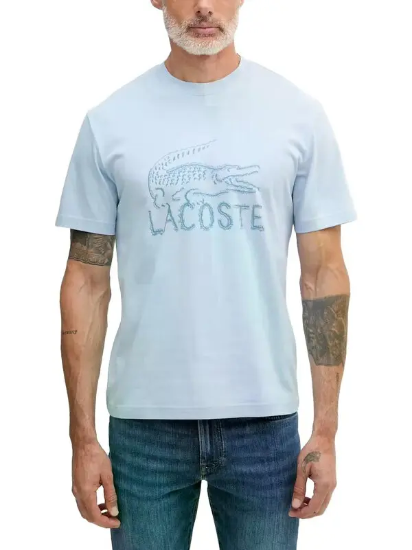 Lacoste Logo-print Crew-neck T-shirt - Blue
