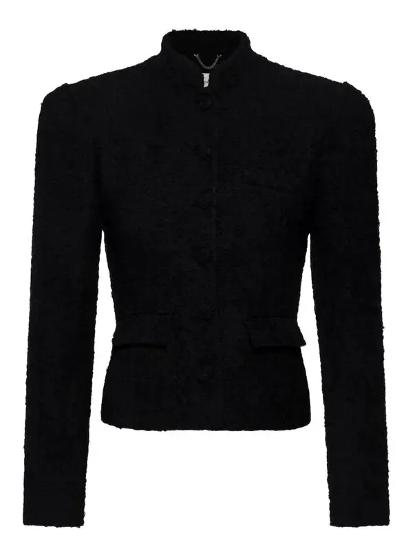 Magda Butrym Bouclé Single-breasted Blazer - Black