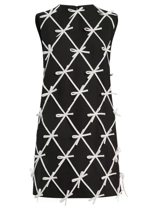 Moschino Embellished Lattice Mini Dress - Black