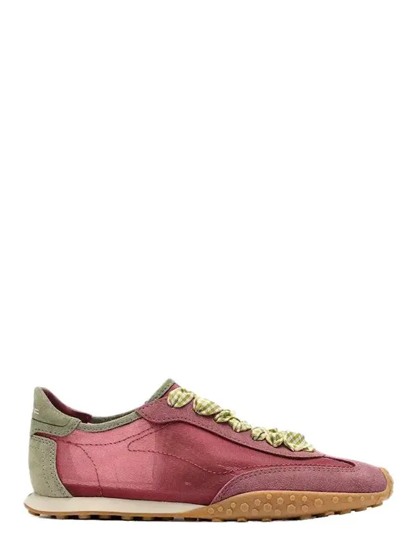 HOFF Panelled Gingham-lace Sneakers - Red