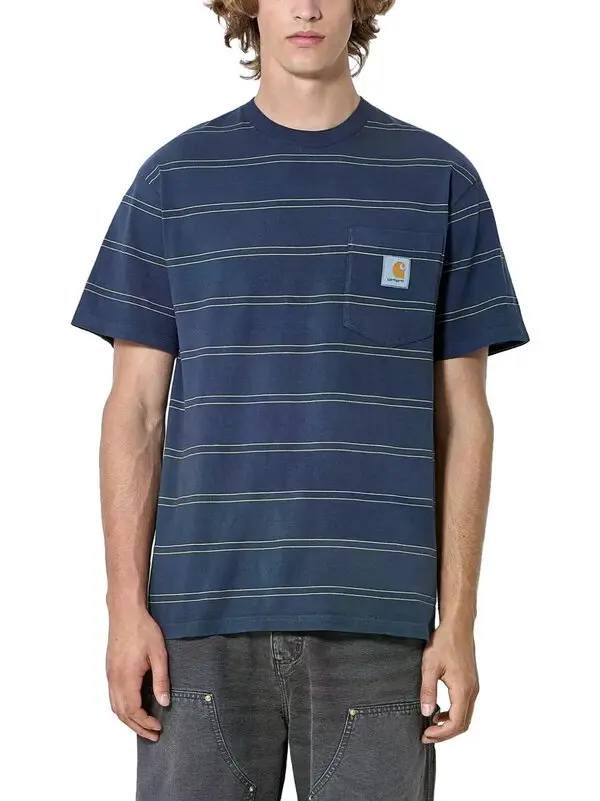 Carhartt Work In Progress Striped Pocket T-shirt - Blue