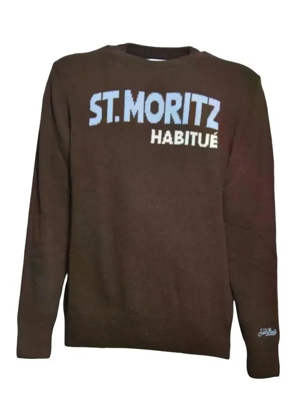 MC2 SAINT BARTH Intarsia-knit Sweater - Brown