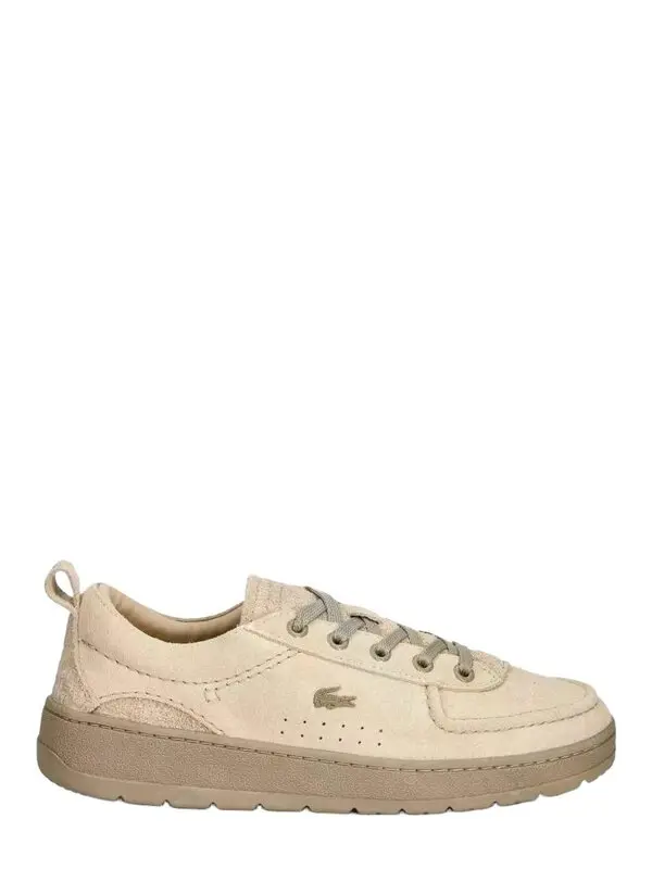 Lacoste Logo-plaque Suede Sneakers - Neutrals