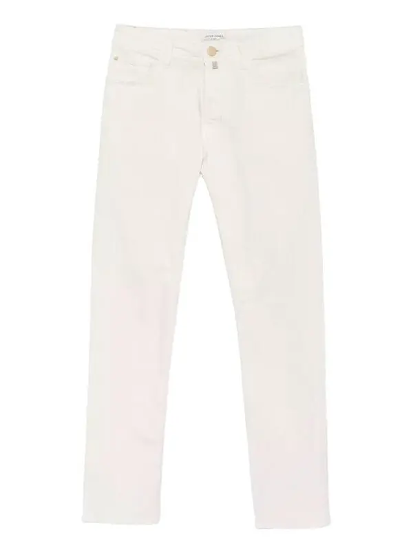 Jacob Cohen Bard Logo-patch Cotton Trousers - Neutrals