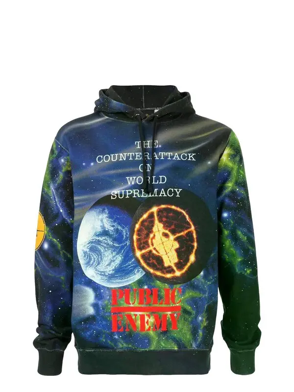 Supreme X Undercover X Public Enemy Fear Of A Black Planet Hoodie - Multicolour