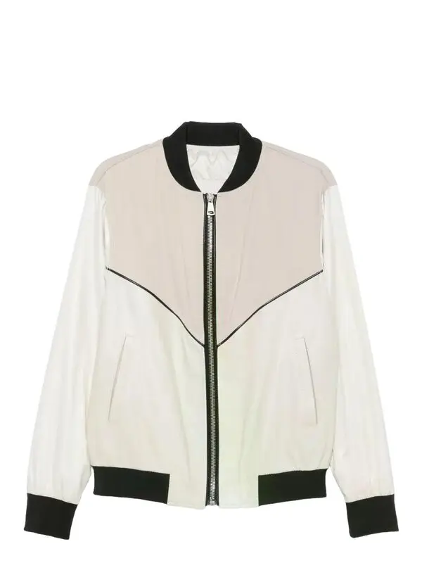 YES LONDON Panelled Zip-up Jacket - White