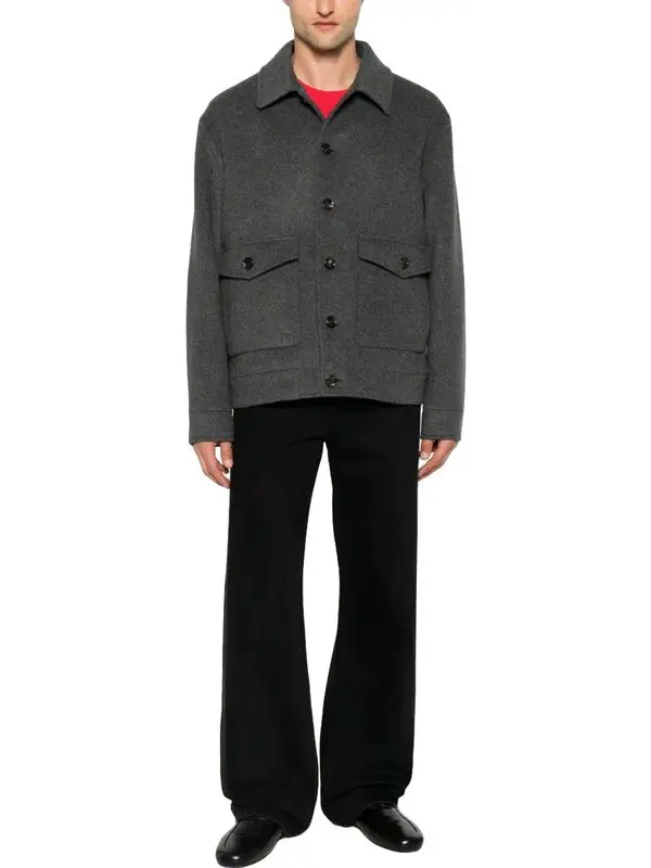 Valentino Garavani Button-fastening Flap-pocket Jacket - Grey