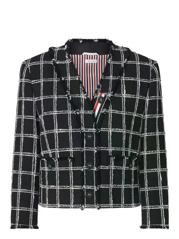 Thom Browne Windowpane Houndstooth Blazer - Black