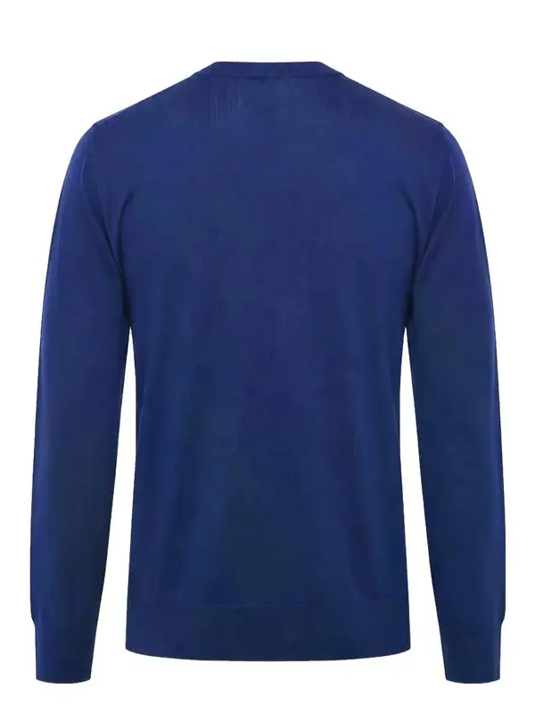 Dsquared2 Flocked Logo Crew Neck Sweater - Blue
