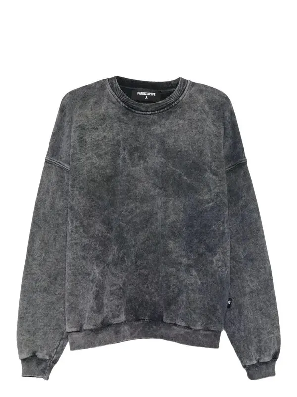 Patrizia Pepe Washed Effect Appliqué Sweater - Grey