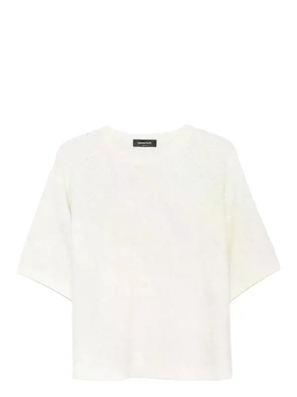 Fabiana Filippi Sequin Embellished Crewneck T-shirt - Neutrals