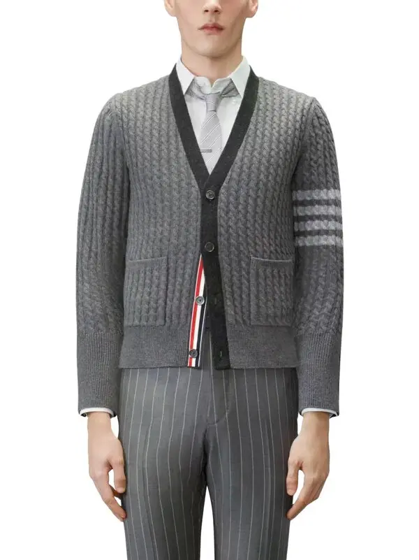 Thom Browne Button-up Cardigan - Grey