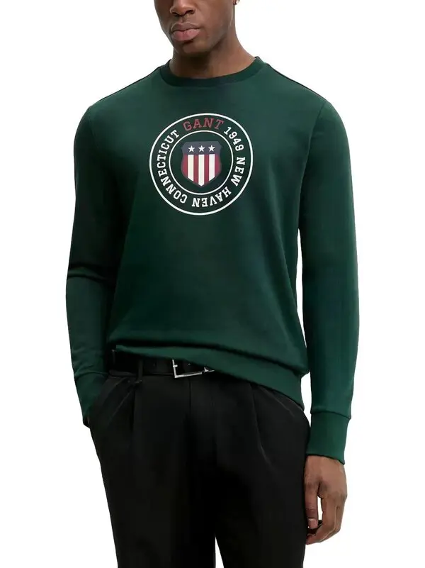 Gant Circular Motif Long Sleeve Sweatshirt - Green