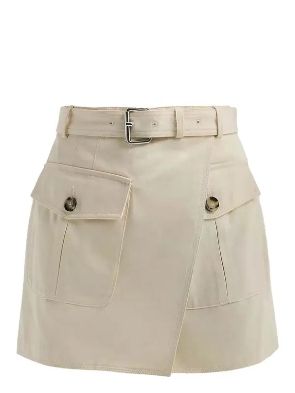 Proenza Schouler Belted Wrap Shorts - Neutrals